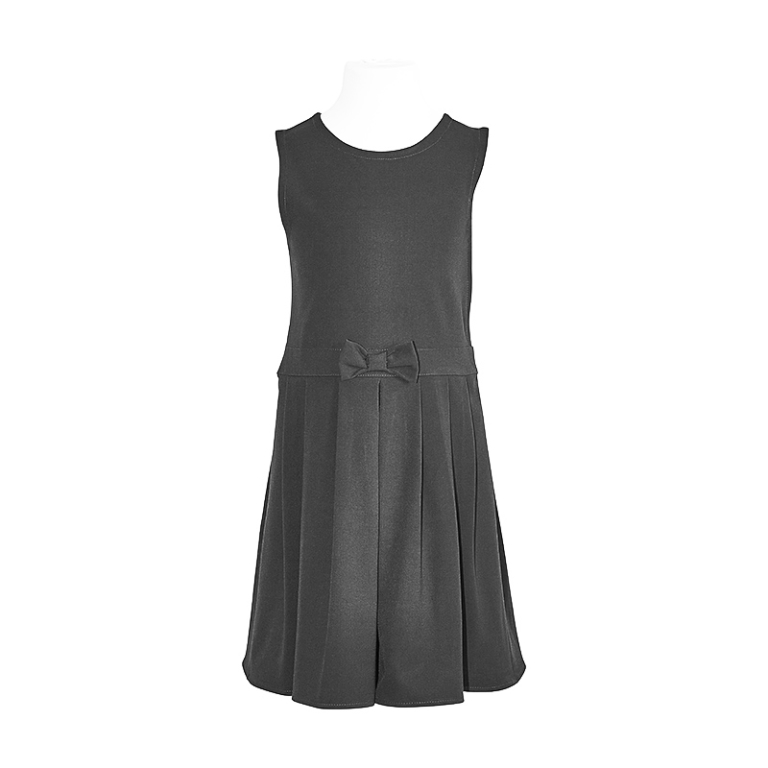 Grey Pinafore for School with Bow Detail - Juniper Uniform